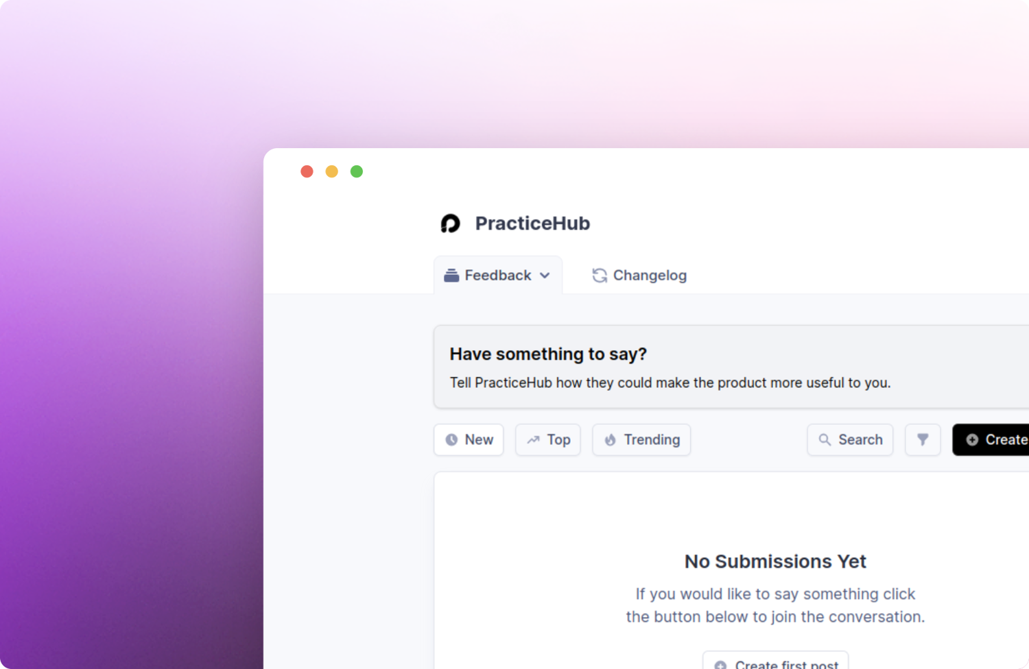 Changelog - PracticeHub